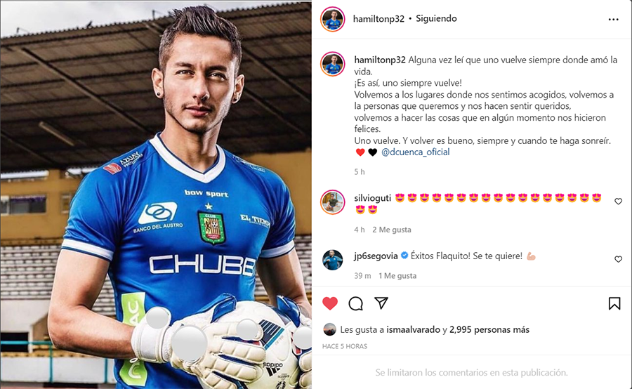 Cuatro años después, Hamilton Piedra regresa a Deportivo Cuenca - El ...