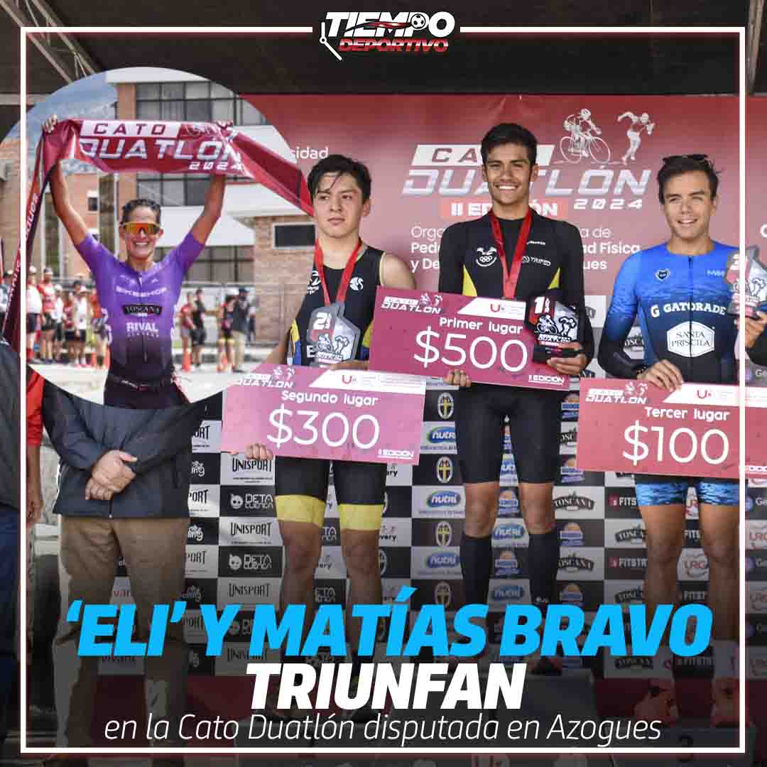 Matías Bravo y Elizabeth Bravo, ganan la Cato Duatlón en Azogues - El ...